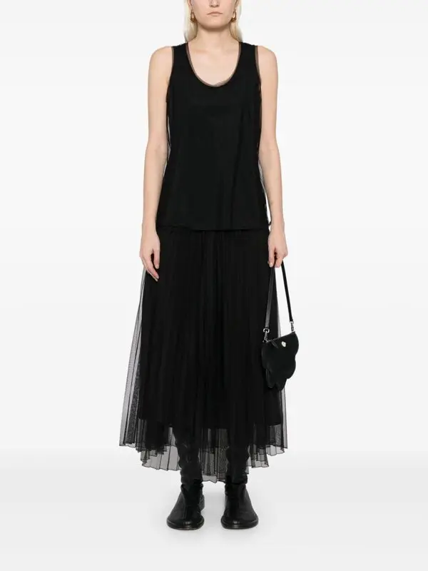 JNBY Mesh-detailing Top - Black