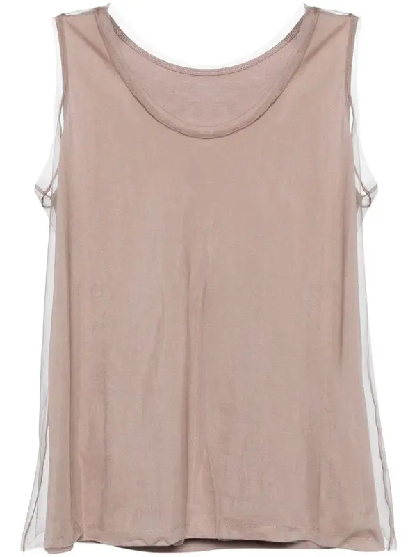 JNBY Mesh-detailing Top - Neutrals