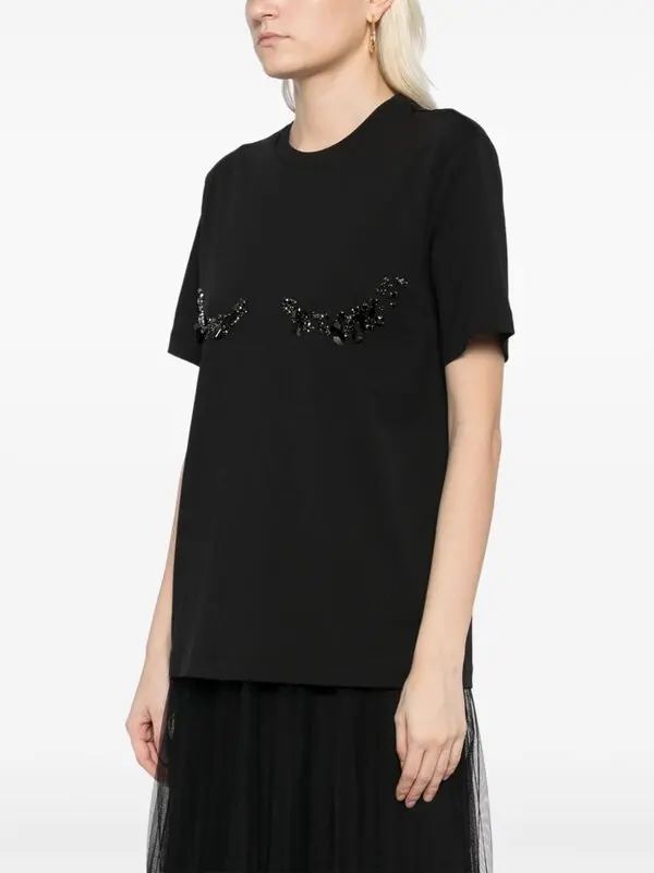 JNBY Crystal-embellished T-shirt - Black