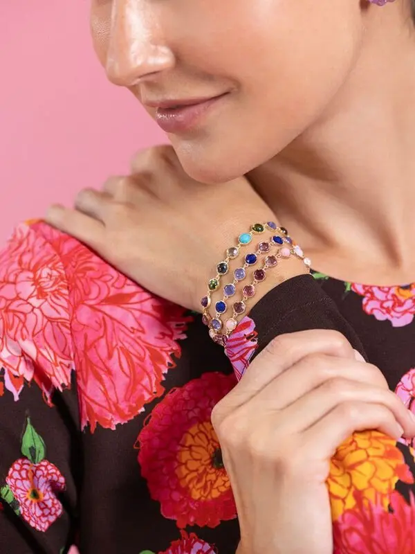 Irene Neuwirth 18kt Rose Gold Gemstone Bracelet - Pink