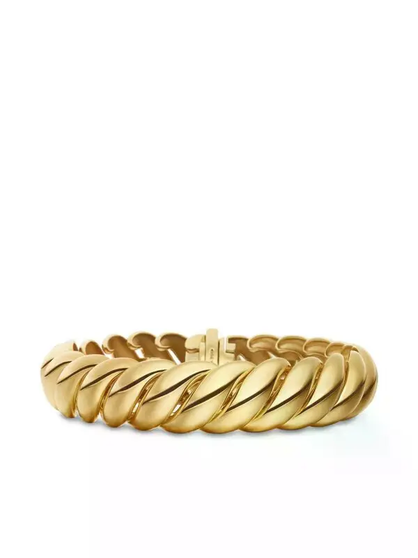 David Yurman 18kt Yellow Sculpted Cable Bracelet - Gold