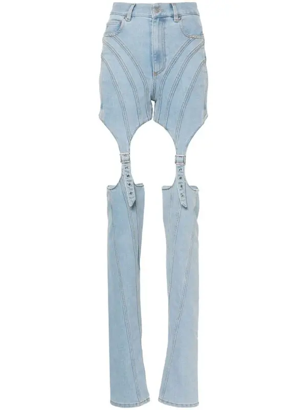 MUGLER Cut-out Skinny Jeans