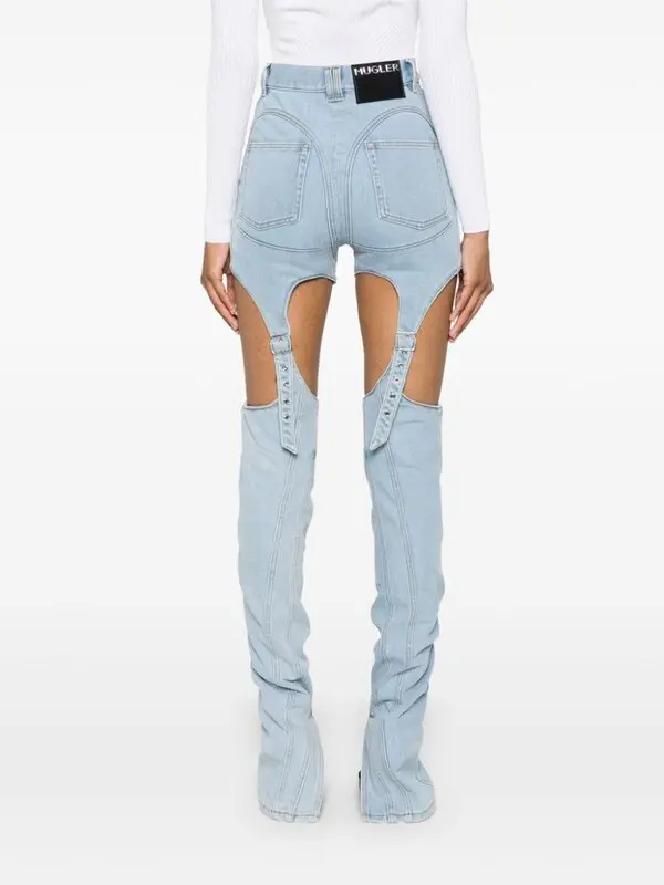 MUGLER Cut-out Skinny Jeans