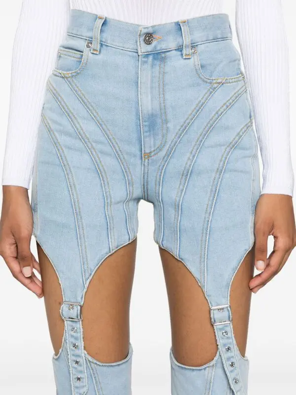 MUGLER Cut-out Skinny Jeans