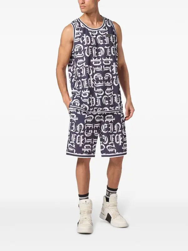 Philipp Plein All-over Logo-print Tank Top
