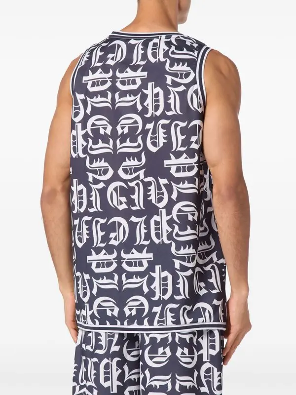 Philipp Plein All-over Logo-print Tank Top