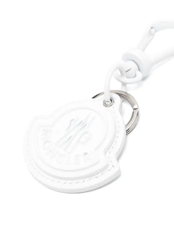 Moncler Logo-embossed Keyring - White