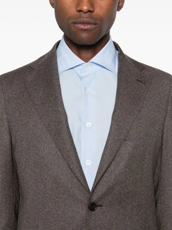 Tagliatore Single-breasted Virgin Wool Suit - Brown