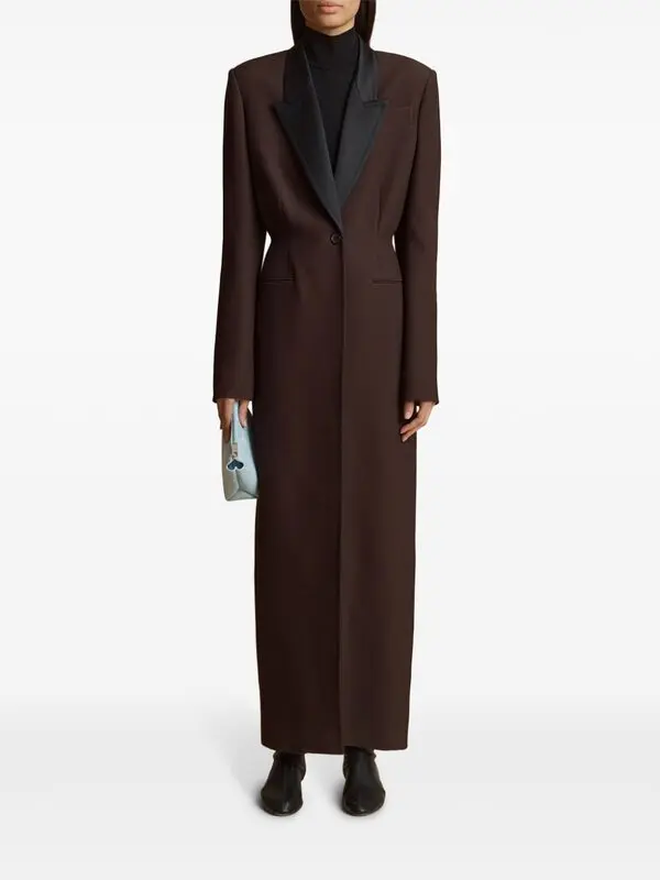Khaite Bellow Single-breasted Coat - Brown