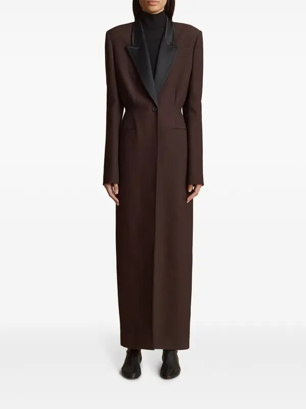 Khaite Bellow Single-breasted Coat - Brown