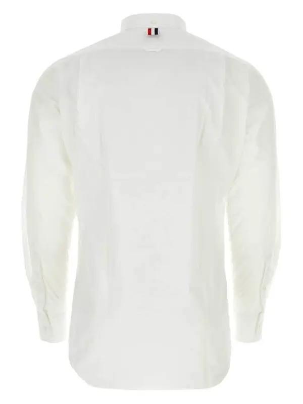 Thom Browne Logo-appliqué Shirt - White