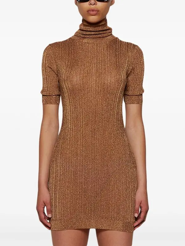 Zeynep Arçay Fine-ribbed Lurex Minidress