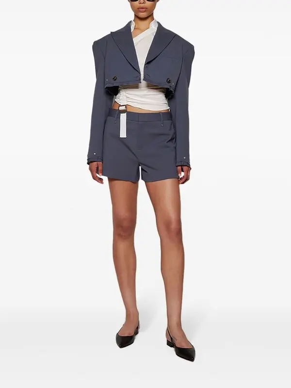 DION LEE Riveted Tailored Shorts - Grey