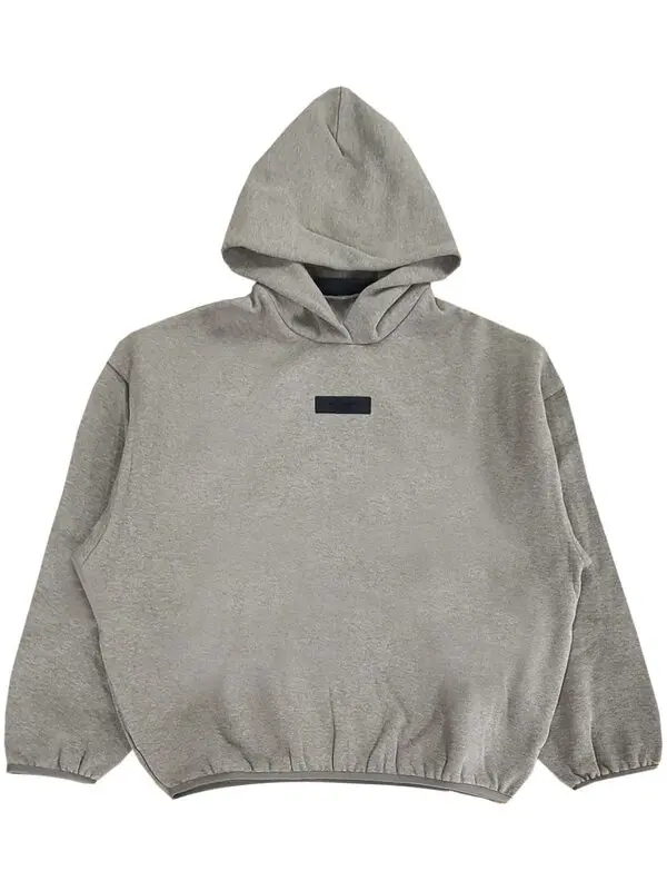 Fear Of God Front Logo Patch Hoodie - Grey