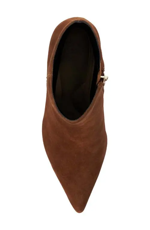 Dune London Pointed Toe Bootie - Dark Tan