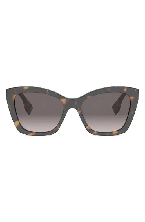 Fendi 55mm Gradient Square Sunglasses - Havana/other/gradient Smoke