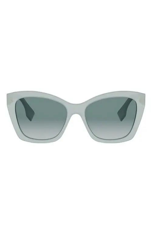 Fendi 55mm Gradient Square Sunglasses - Light Green/gradient Green