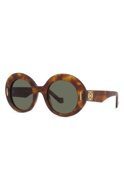 Loewe Anagram 50mm Oval Sunglasses - Blonde Havana/green