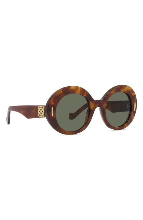 Loewe Anagram 50mm Oval Sunglasses - Blonde Havana/green