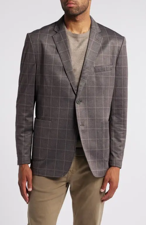 Johnston & Murphy Xc Flex Windowpane Check Knit Sport Coat