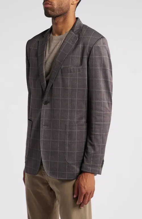 Johnston & Murphy Xc Flex Windowpane Check Knit Sport Coat