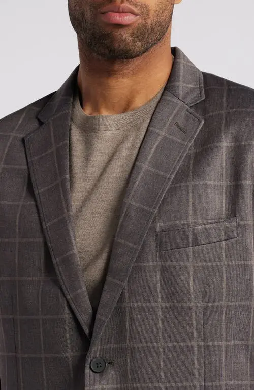 Johnston & Murphy Xc Flex Windowpane Check Knit Sport Coat