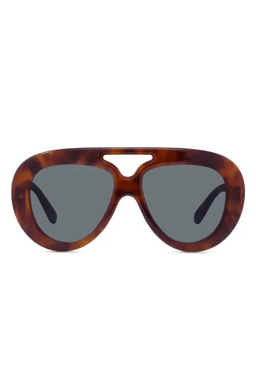 Loewe Curvy 55mm Gradient Pilot Sunglasses - Blonde Havana/blue