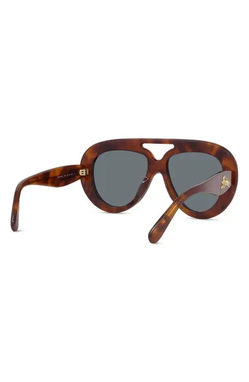 Loewe Curvy 55mm Gradient Pilot Sunglasses - Blonde Havana/blue