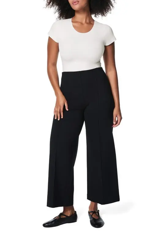Spanx The Perfect Pull-on Crop Wide Leg Ponte Pants