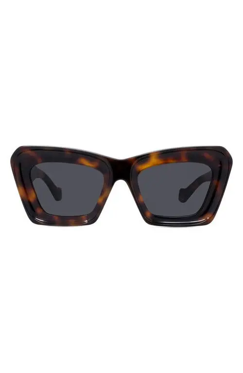 Loewe Anagram Cat Eye Sunglasses - Dark Havana/smoke
