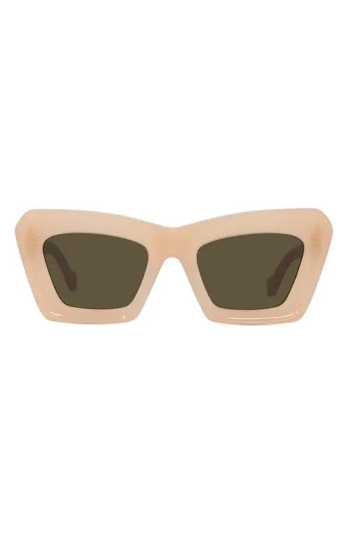 Loewe Anagram Cat Eye Sunglasses - Shiny Pink / Brown