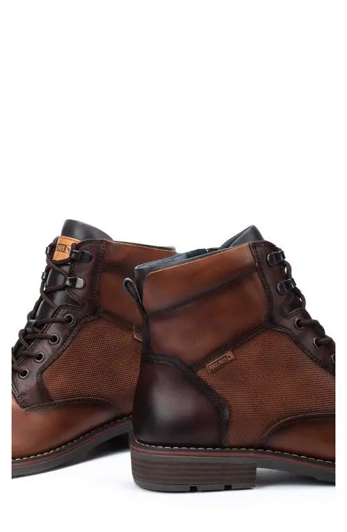 Pikolinos York M2m Lace-up Cap Toe Boot - Cuero