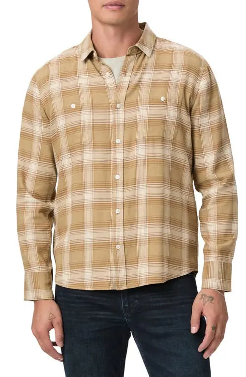 Paige Everett Plaid Flannel Button-up Shirt - Pebble Trail