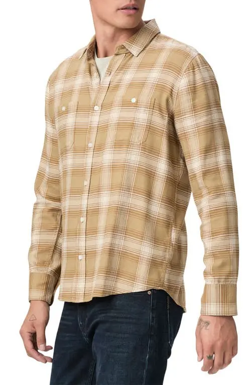 Paige Everett Plaid Flannel Button-up Shirt - Pebble Trail