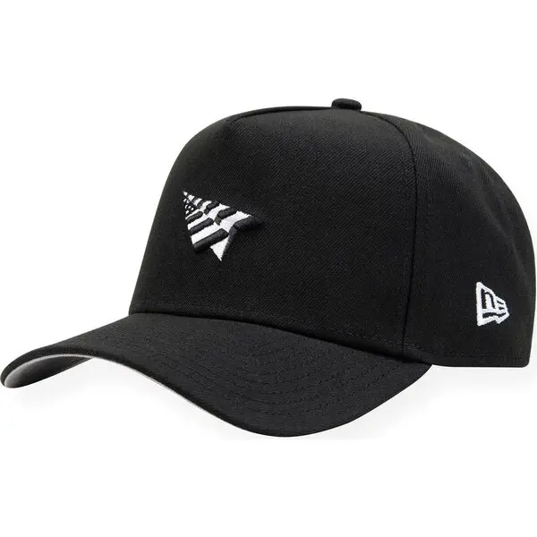 PAPER PLANES Logo 940 A-frame Snapback Cap - Black