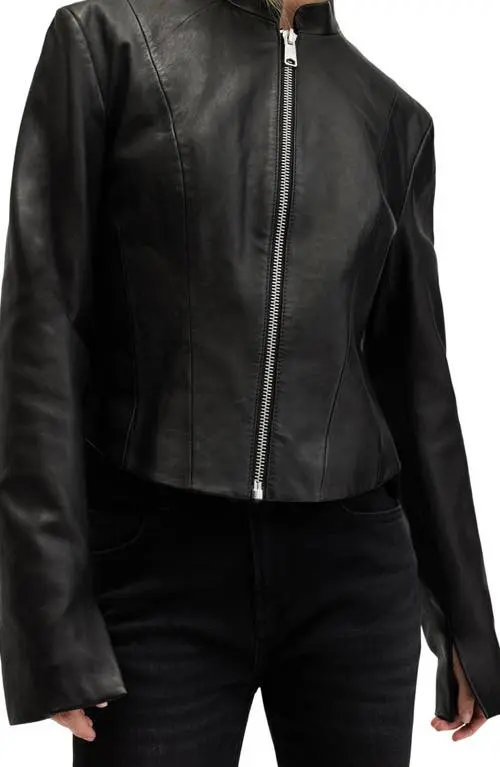 ALLSAINTS Sadler Leather Jacket - Black