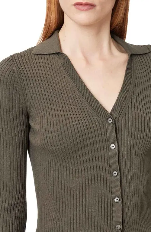 ALLSAINTS Cruz Ribbed Cardigan - Forest Green