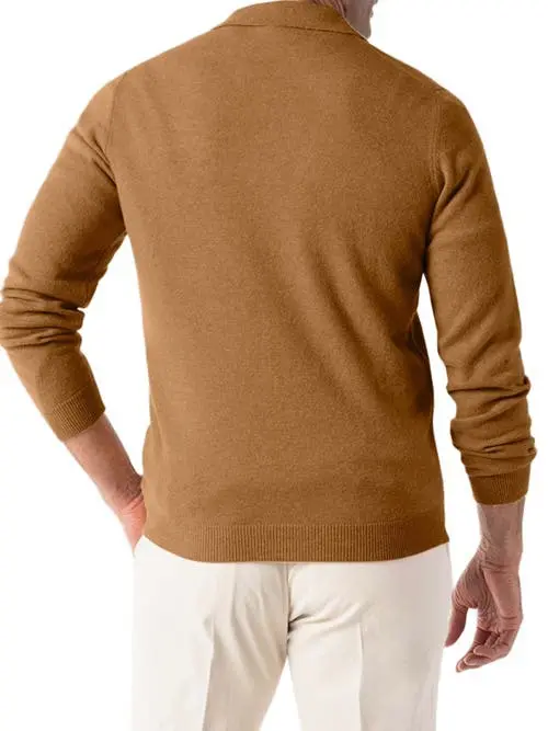Robert Talbott Parsons Johnny Collar Cashmere Sweater