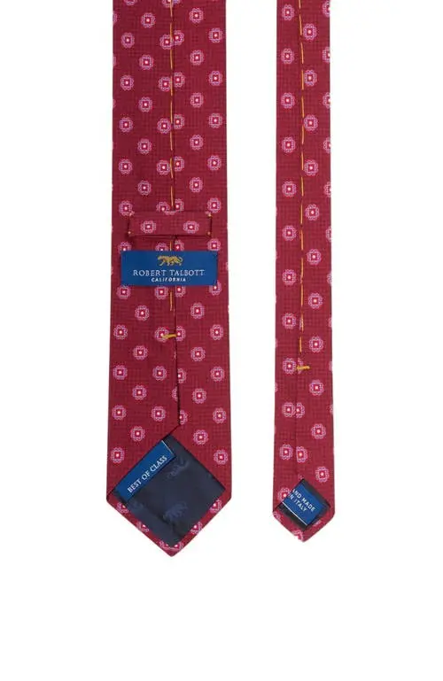 Robert Talbott Printed Silk Necktie - Red