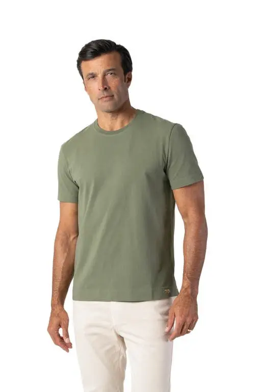Robert Talbott Dean Stretch Jersey Tee - Olive
