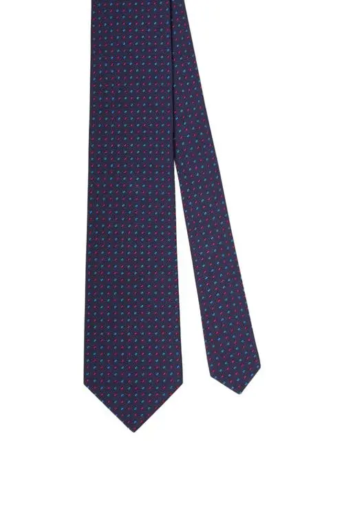 Robert Talbott Micro Neat Necktie - Navy