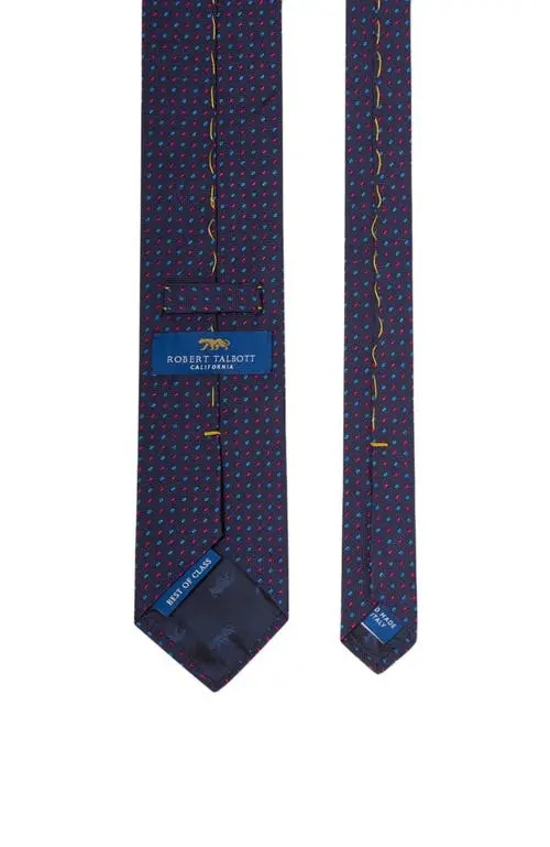 Robert Talbott Micro Neat Necktie - Navy