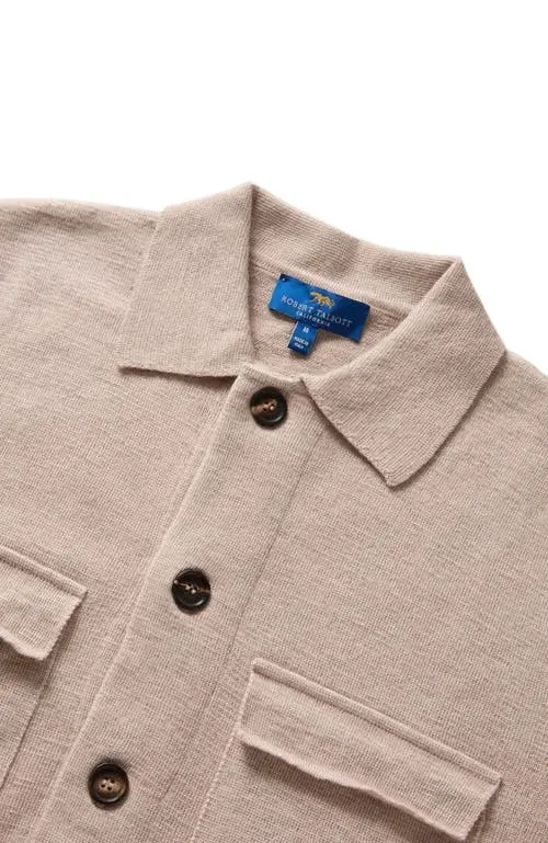 Robert Talbott Landon Merino Wool Sweater Jacket - Sand
