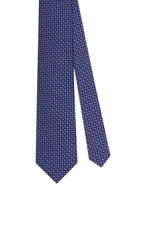 Robert Talbott Micro Neat Necktie - Navy