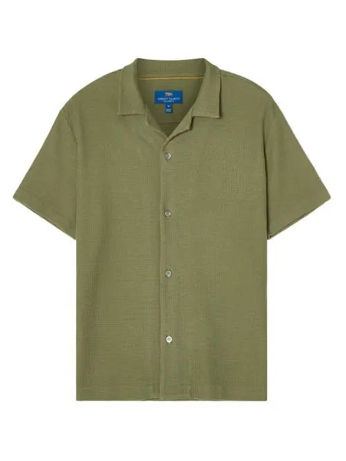 Robert Talbott Williams Waffle Knit Camp Shirt