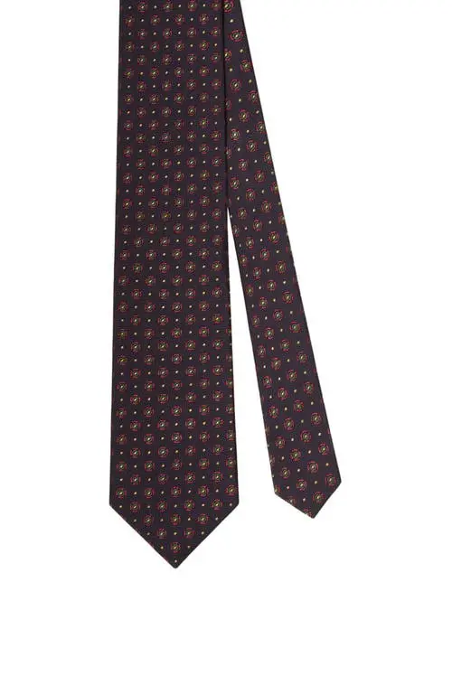 Robert Talbott Printed Necktie - Navy