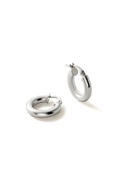 ANA LUISA Classic Hoop Earrings - White Gold