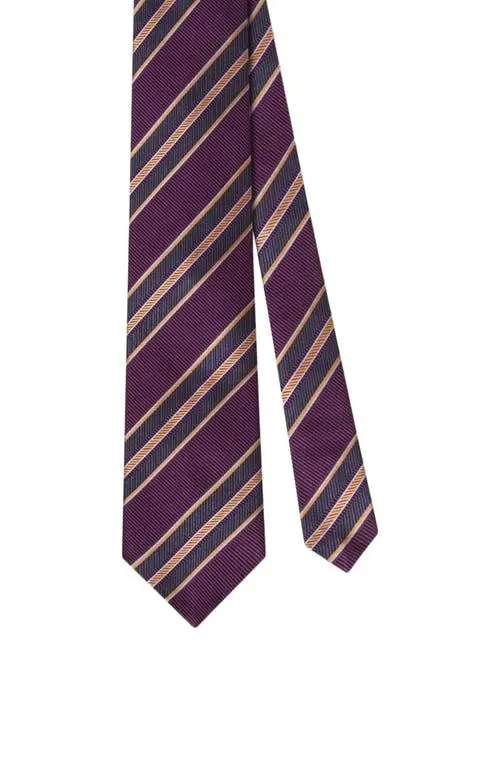 Robert Talbott Repp Necktie - Purple Multi