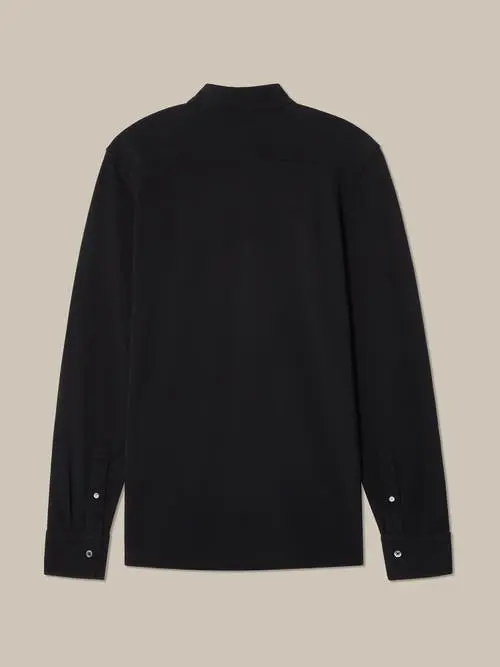 Robert Talbott Foster Long Sleeve Knit Shirt - Black