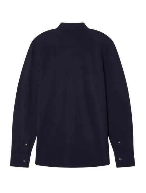 Robert Talbott Foster Long Sleeve Knit Shirt - Navy